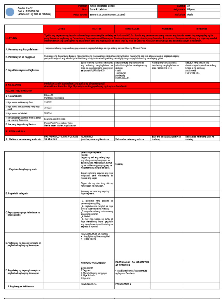 DLL G 10. ENERO 5-10,2026-Q3 | PDF