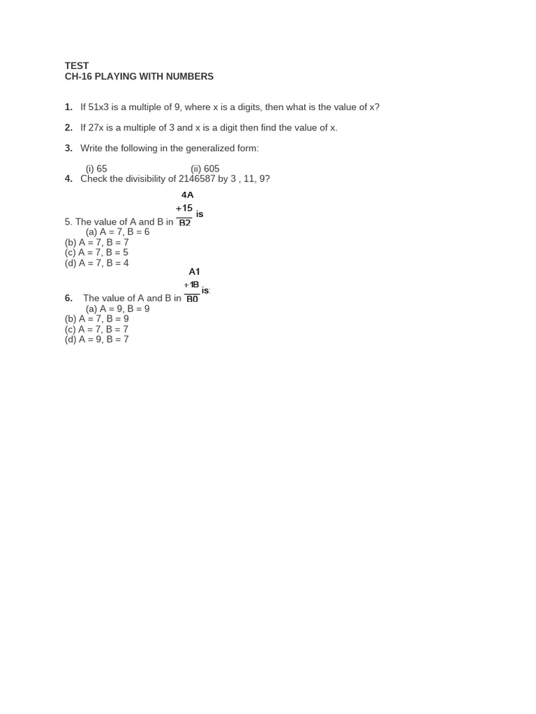 C8-TEST OF CH-16 | PDF
