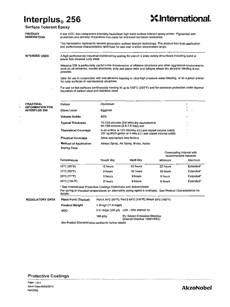 TDS Interplus 256 | PDF