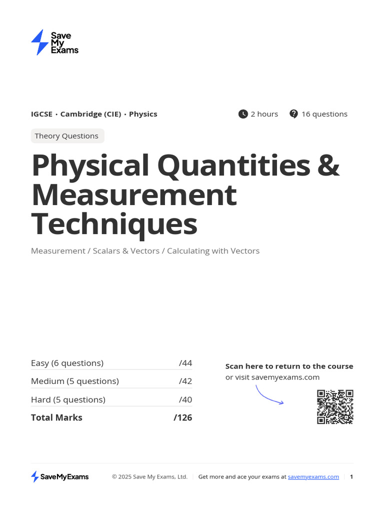 Physics Quantities Part 2 | PDF | Force | Volume