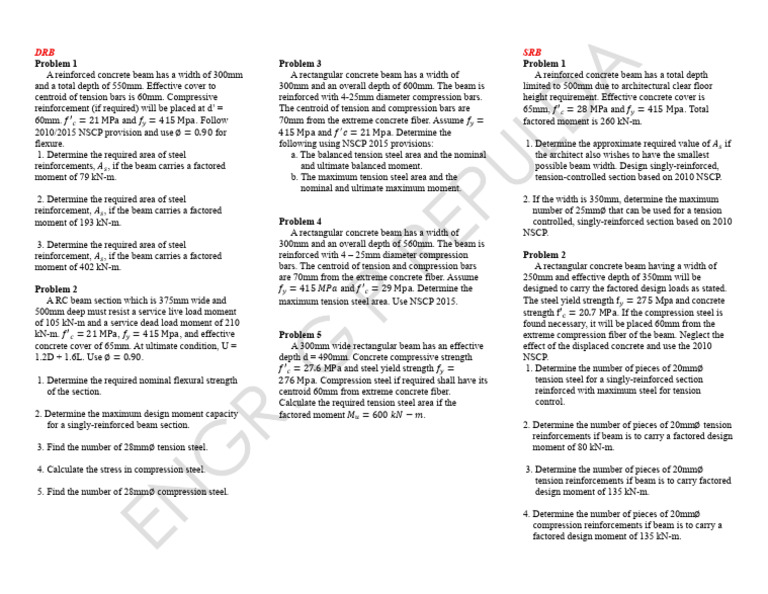 PRPC 324 - Sample Problems II | PDF | Strength Of Materials | Beam ...