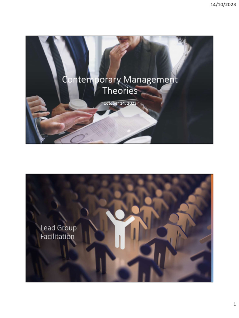 Session 4 Contemporary Management Theories | PDF | System | Competitive ...