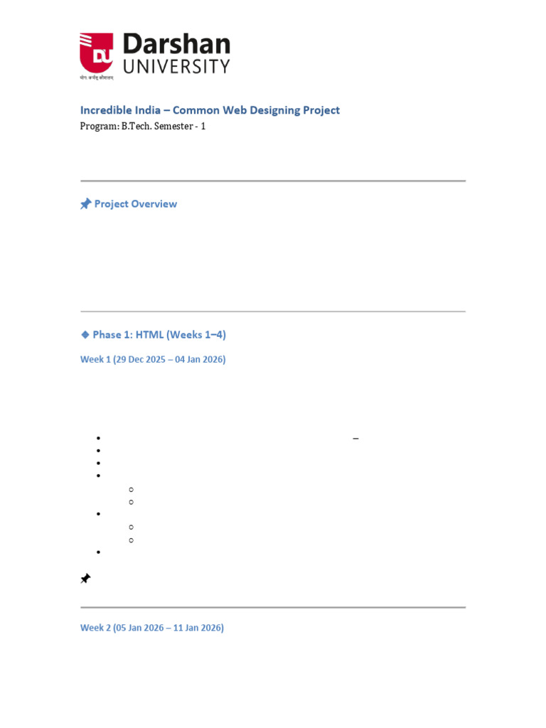 Incredible India Web Design Project | PDF | Html Element | Html