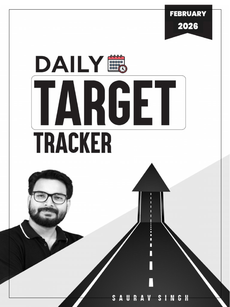 Daily Target Tracker (February 2026) by Saurav Singh | PDF