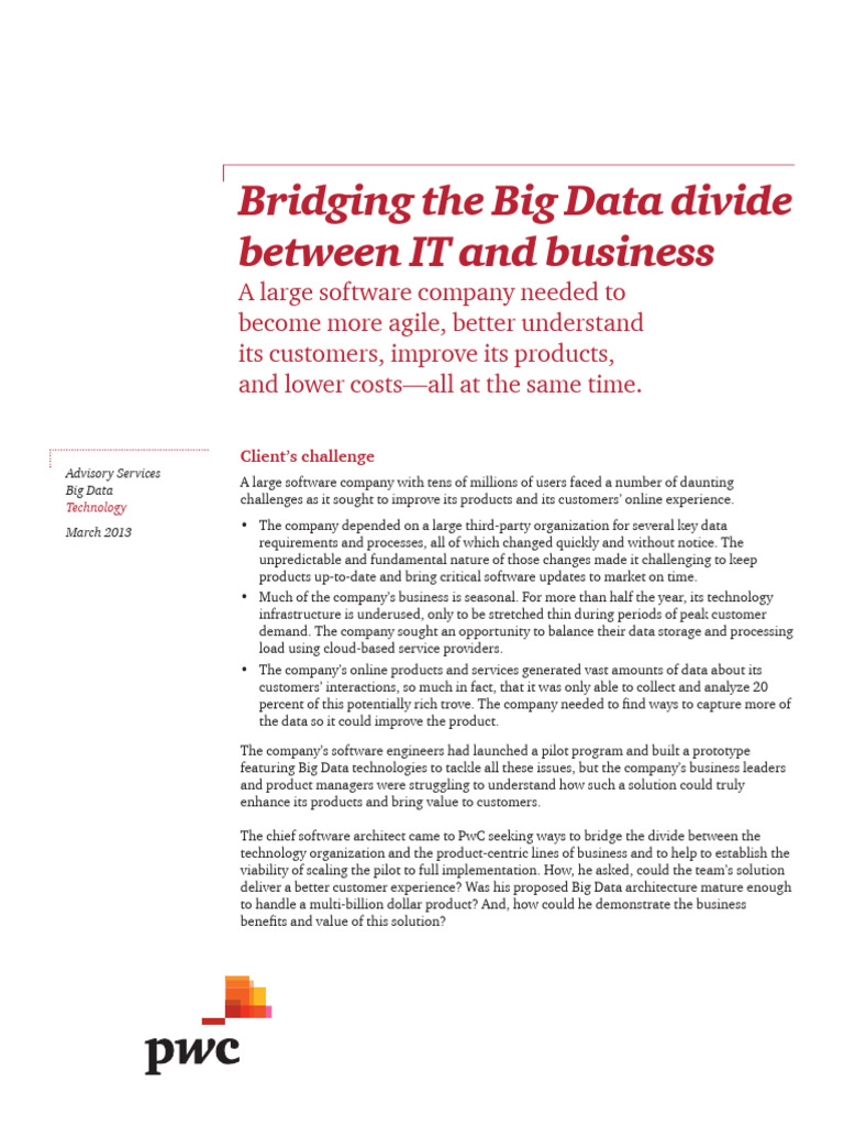 Big Data Technology Case Study | PDF | Big Data | Cloud Computing