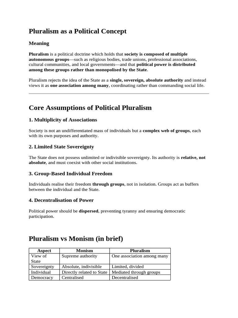 3 Pluralism and Soveriegnity | PDF | Sovereignty | Pluralism (Political ...
