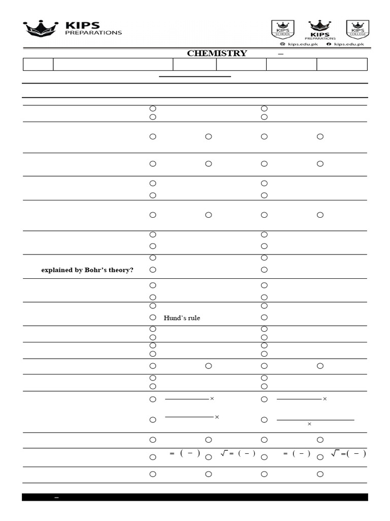 01 CHEMISTRY CHAPTER 1+2 (21-02-2024) (1) | PDF | Stoichiometry | Atomic Orbital