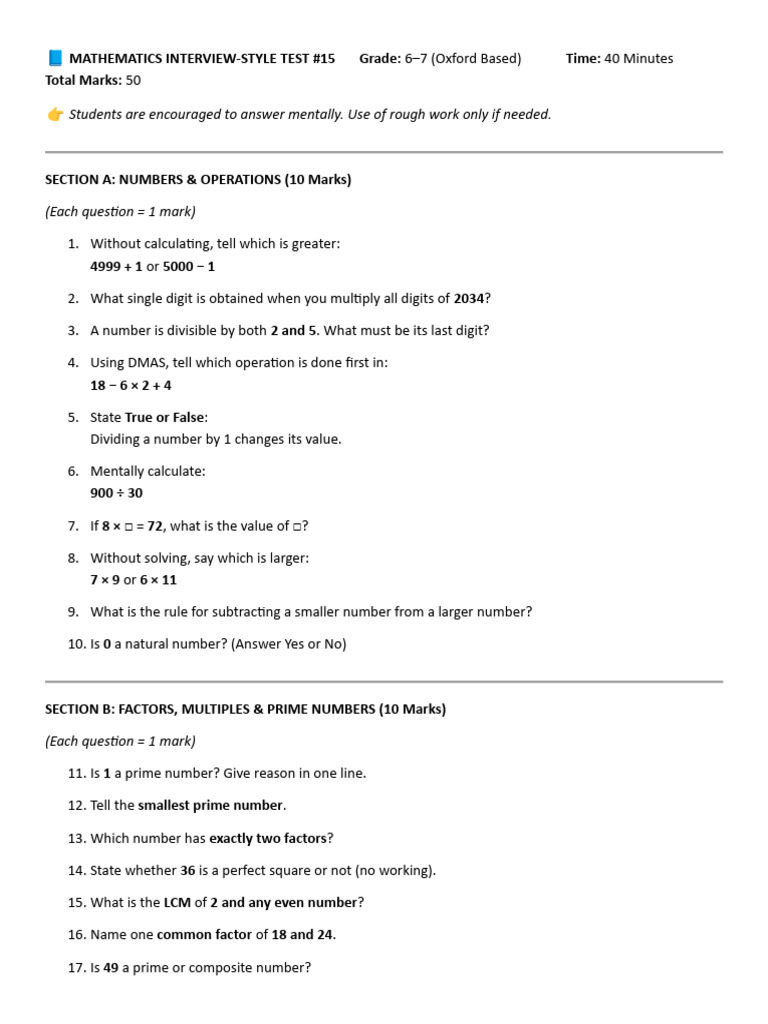 ? Mathematics Interview 15 | PDF | Number Theory | Euclidean Geometry