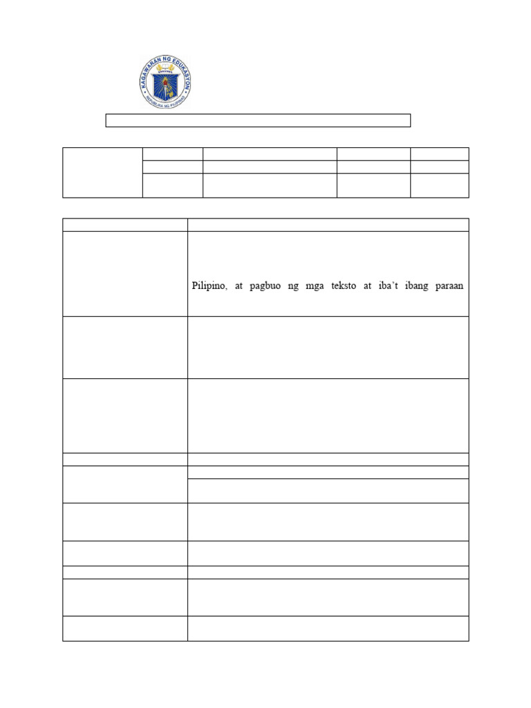 DLP Filipino Aralin 4 | PDF