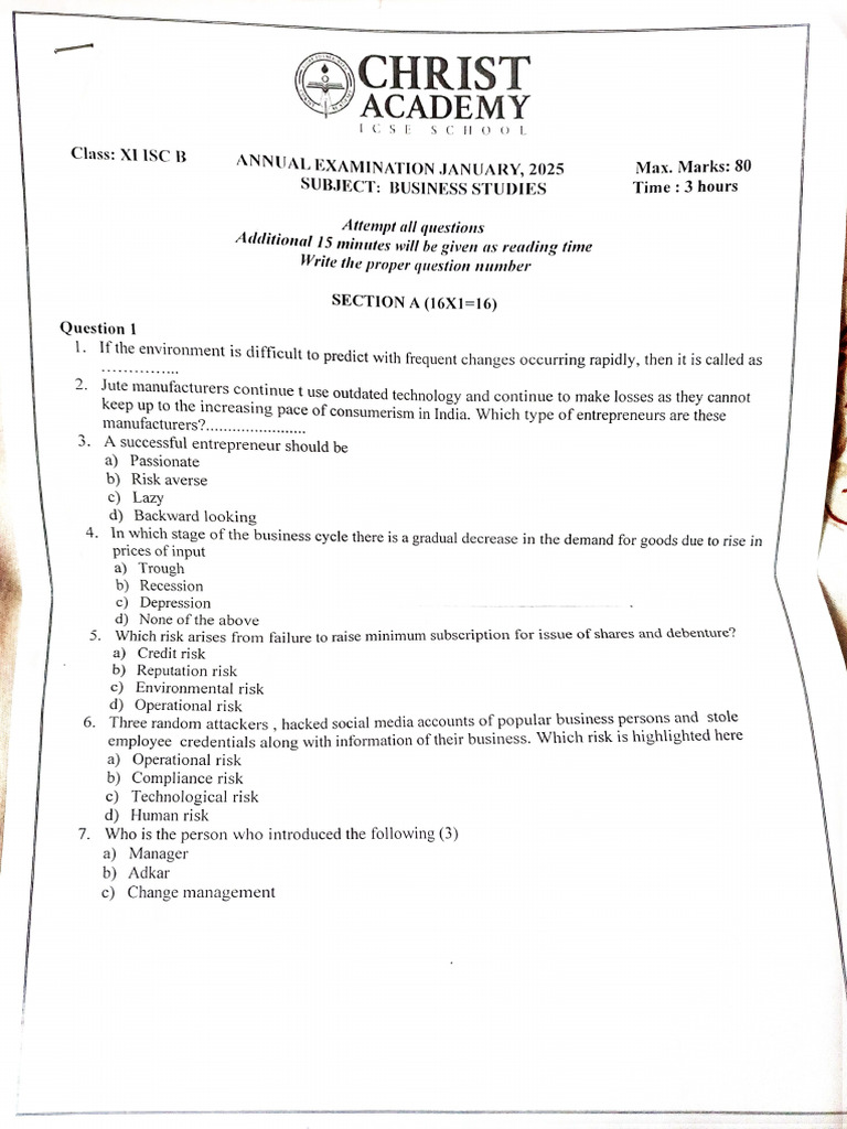 11th Final Question Papers | PDF