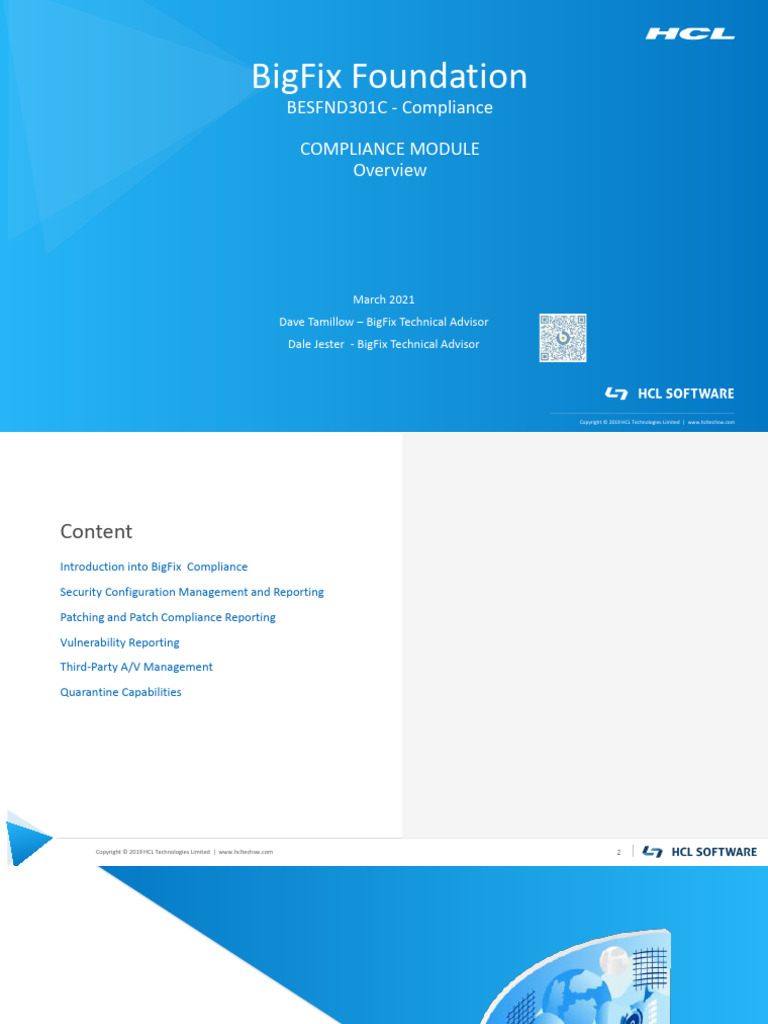 00-BigFix Foundation Compliance Intro_U1 | PDF | Antivirus Software ...