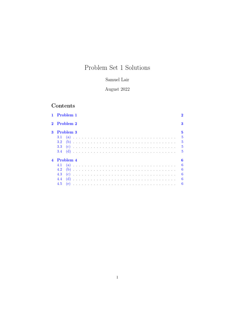 ps1 Sol | PDF | Mathematical Proof | Algebra