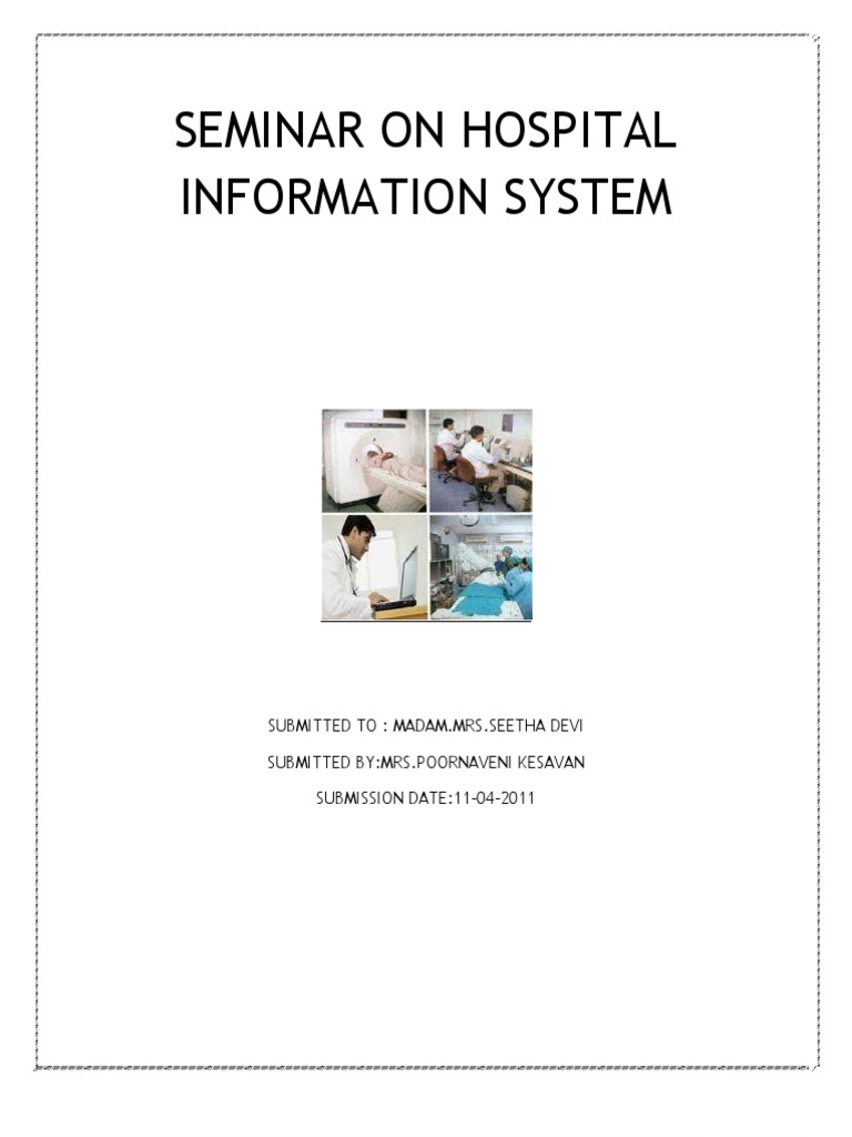 Seminar On Hospital Information System | PDF | Information System ...