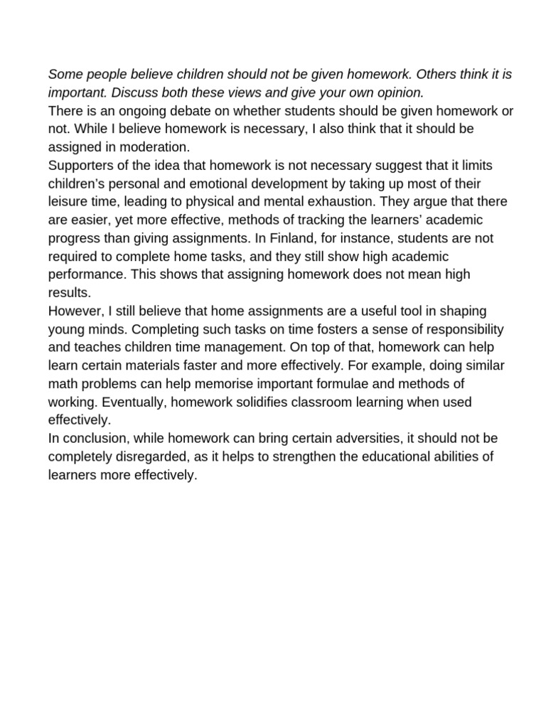 Homework or Not | PDF