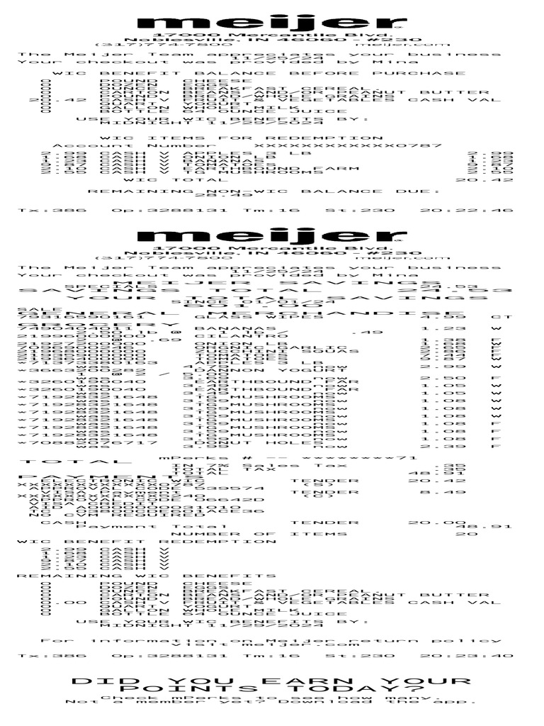 Meijer Digital Receipt | PDF | Western Cuisine | Cooking