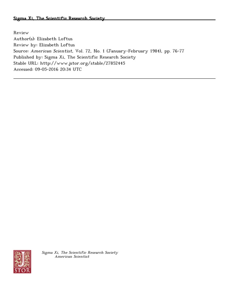 Sigma Xi, The Scientific Research Society American Scientist | PDF ...