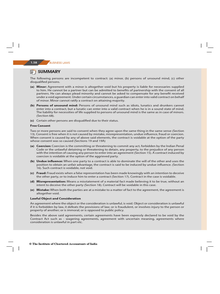 Fi Fi Fi: (A) Minor | PDF | Legal Concepts | Law Of Obligations