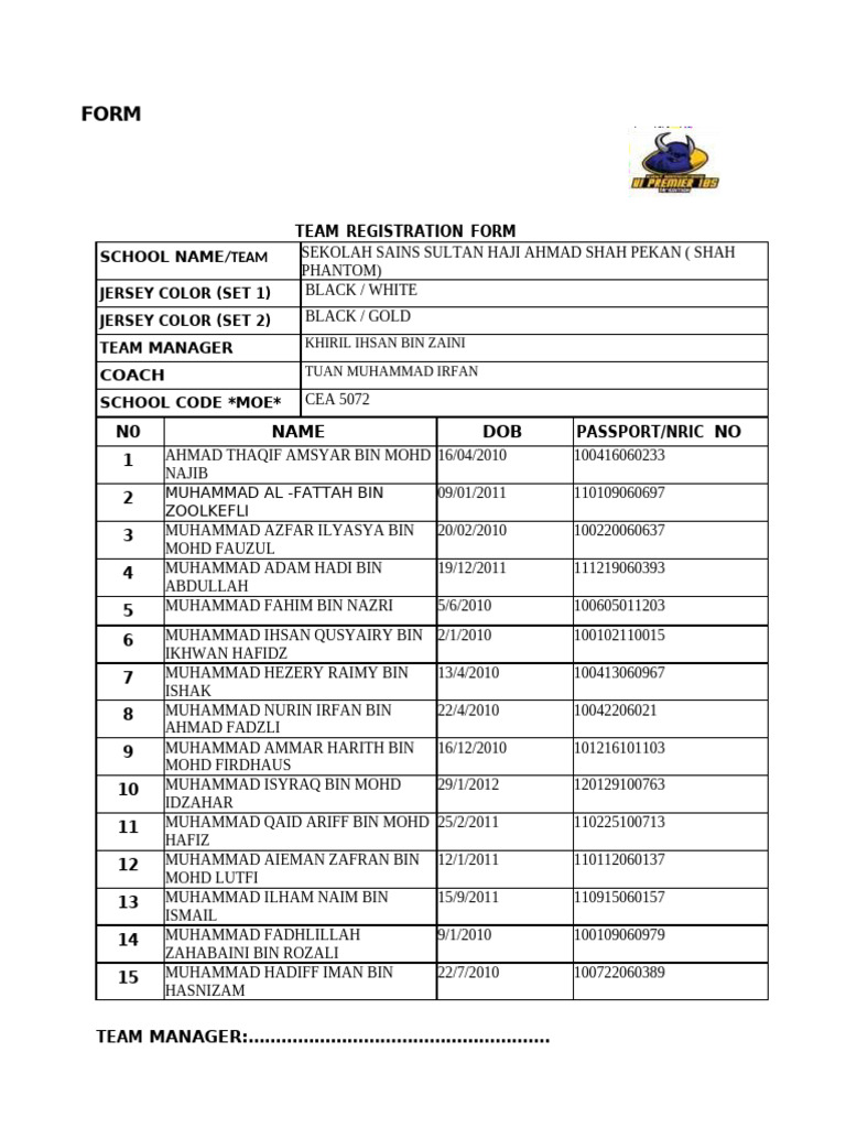 Vip 10 Player Main Form 2025 | PDF