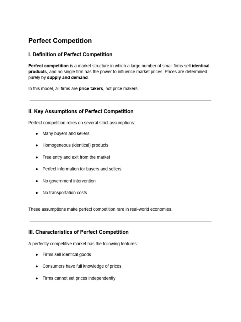 Perfect Competition | PDF | Perfect Competition | Profit (Economics)