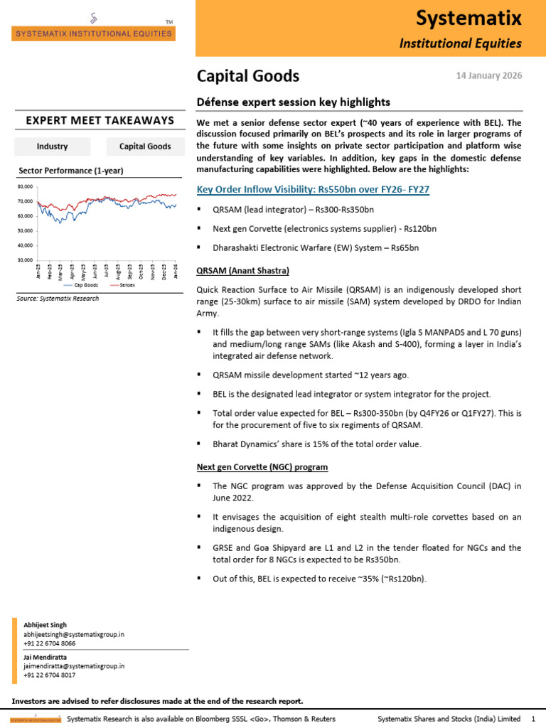 Systematix On Capital Goods Défense Expert Session Key Highlights | PDF ...