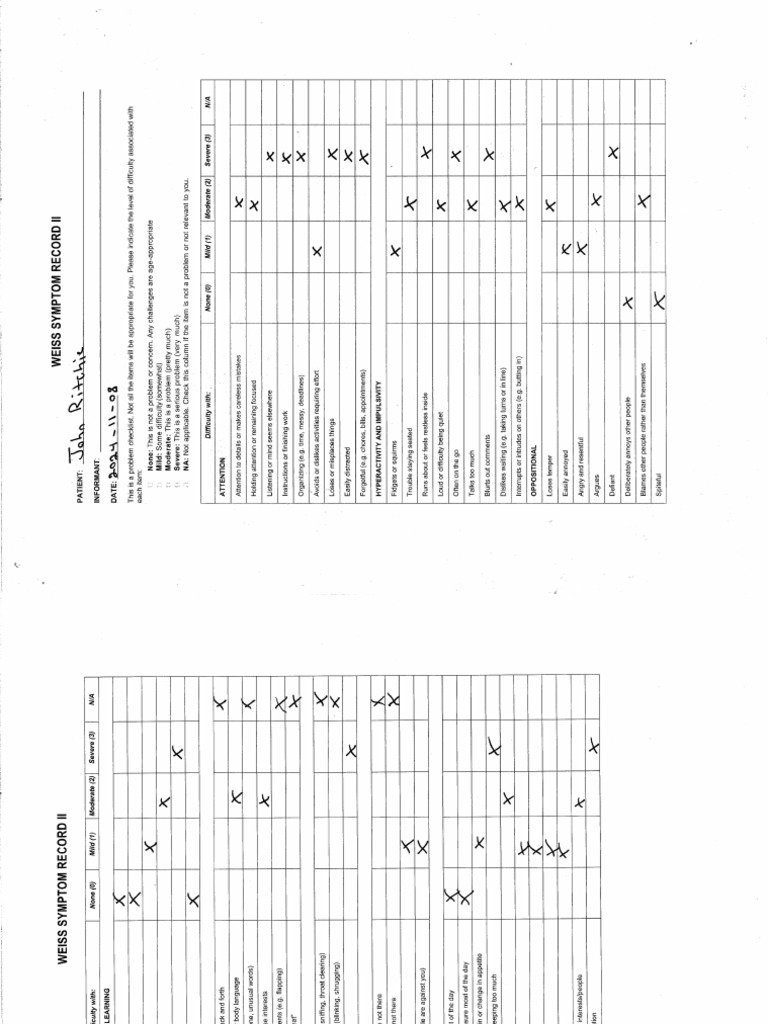 Adhd Forms | PDF