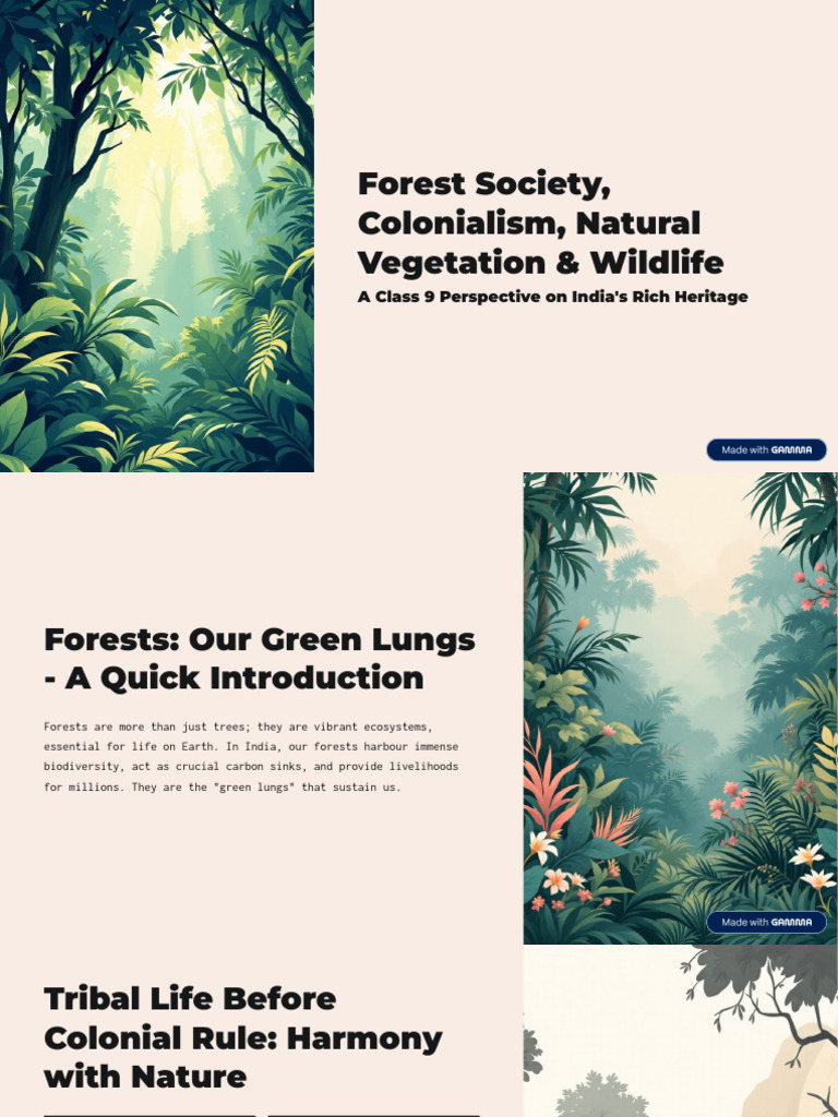 Forest Society Colonialism Natural Vegetation and Wildlife | PDF ...