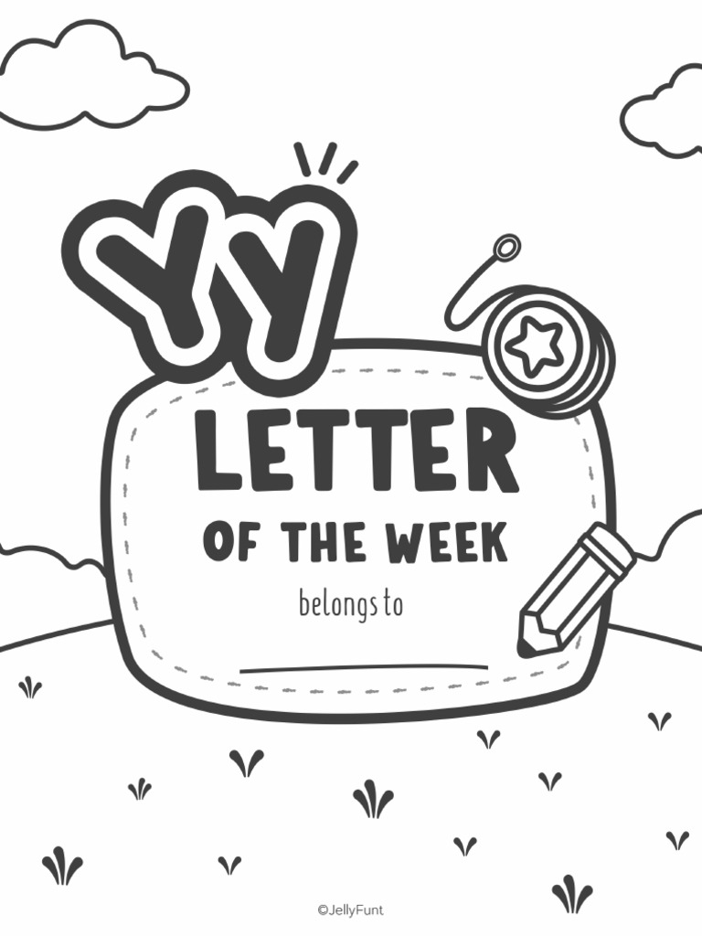 US 8.5x11 Letter of The Week Y | PDF