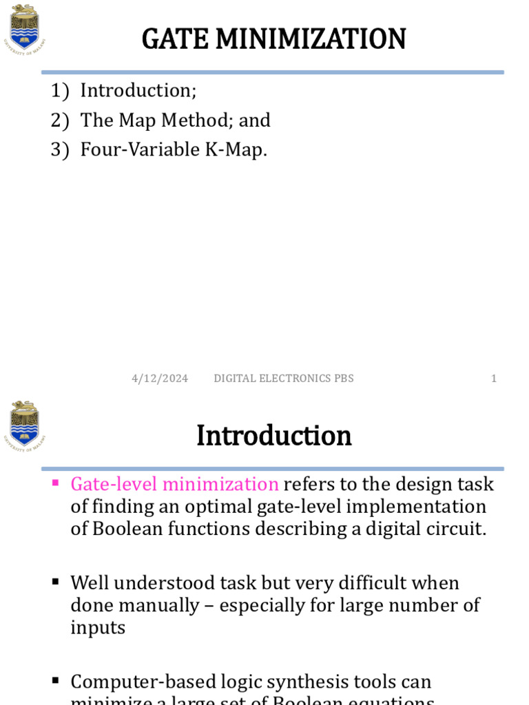 7.v Gate-Level Minimization PBS | PDF | Mathematics Of Computing ...