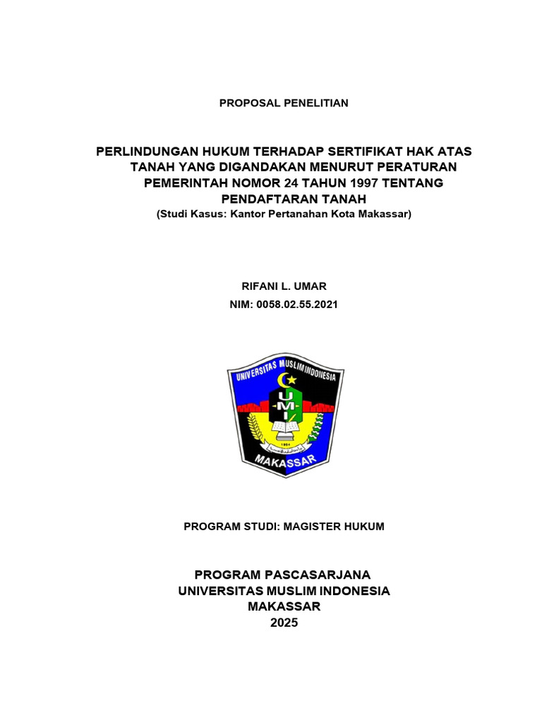 Naskah Tesis - RIFANI Revisi 5 | PDF