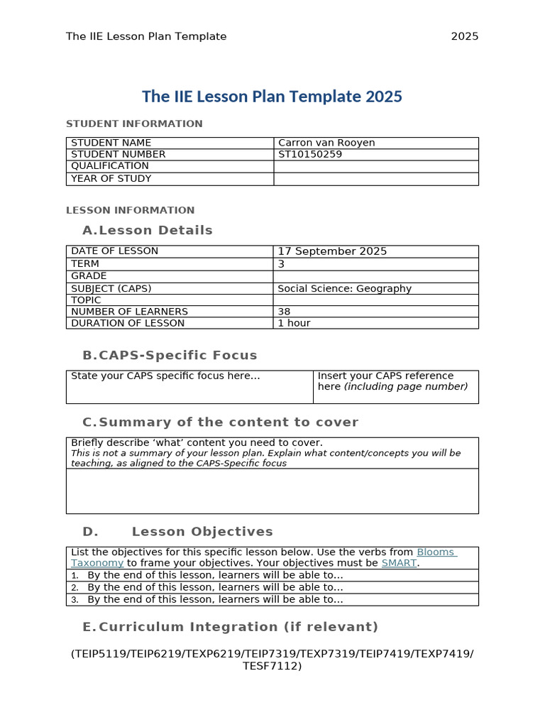DITL 2 History Lesson Plan 17 Sep | PDF | Lesson Plan | Educational ...