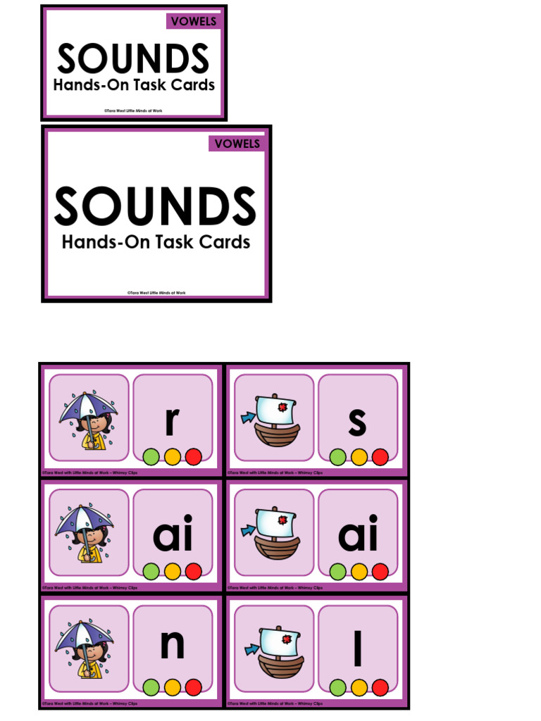Unit 6 Isolated Sounds Task Cards | PDF | Languages | Foreign Language ...