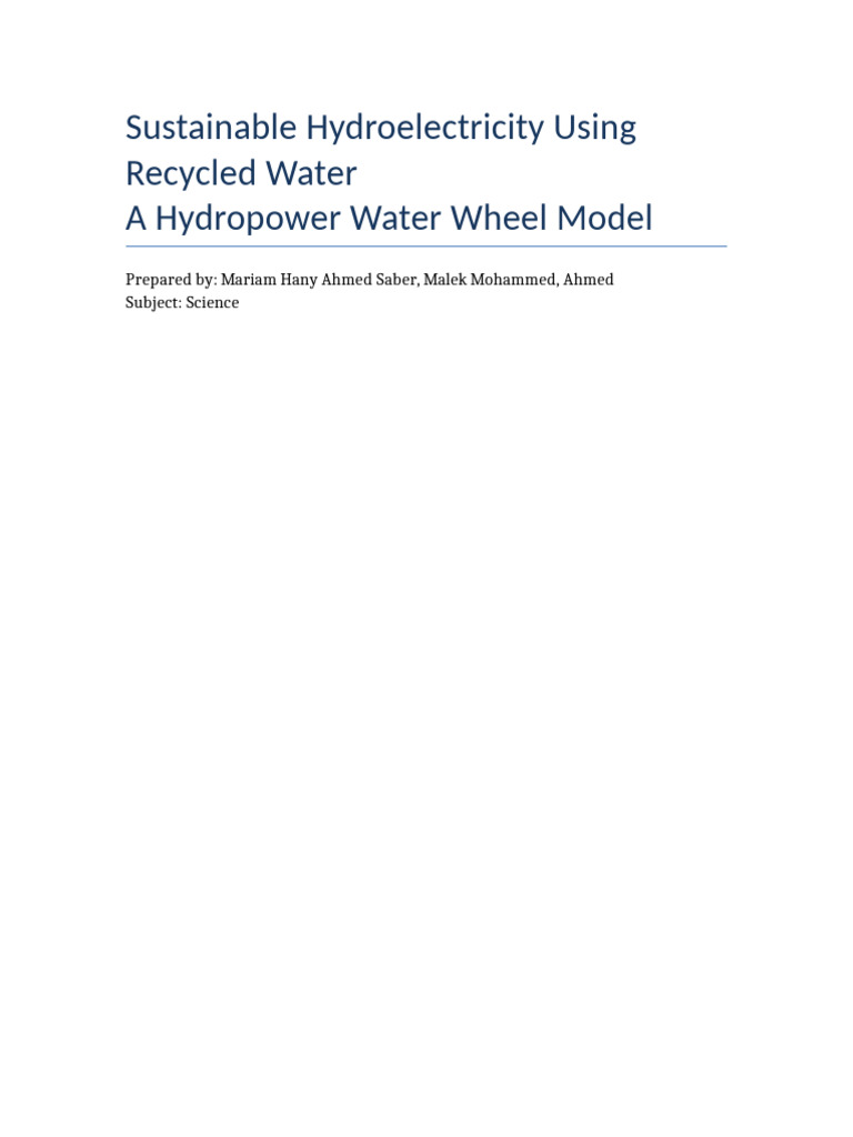 Sustainable Hydroelectricity Booklet | PDF | Hydroelectricity ...