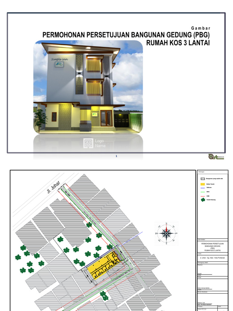 00 GAMBAR KOS 3 LANTAI JL Johar GG Intan | PDF