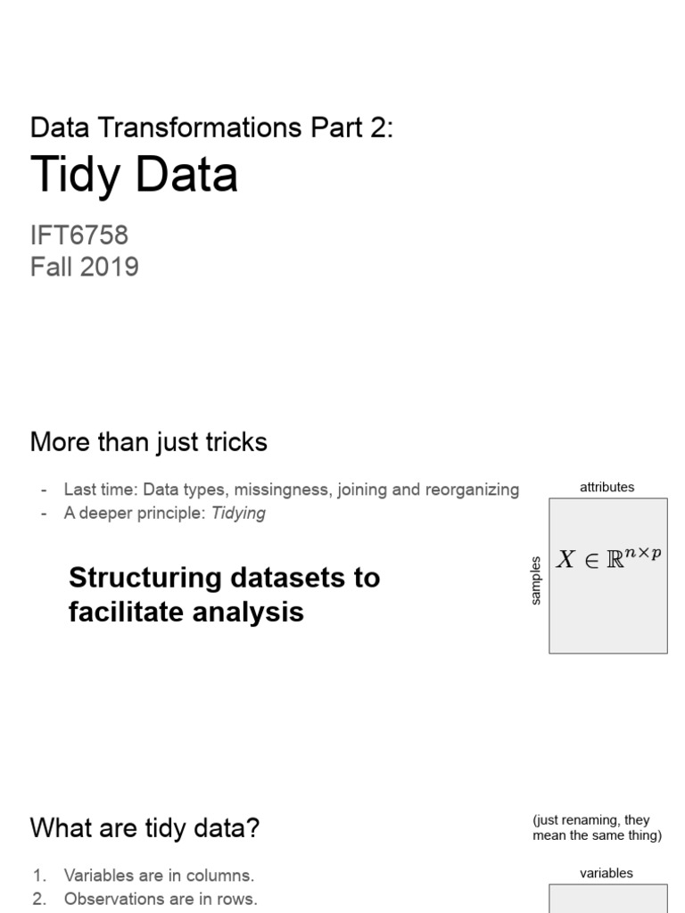 Tidy | PDF | Statistical Analysis | Teaching Mathematics