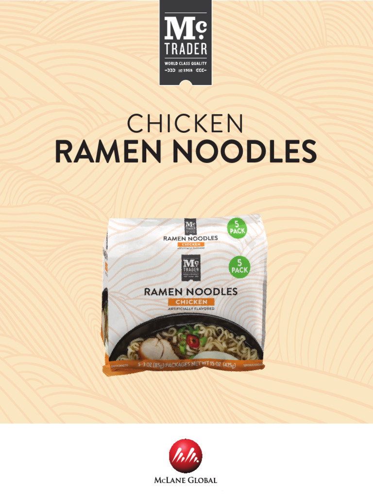MC Trader Chicken Ramen | PDF | Salt | Soybean