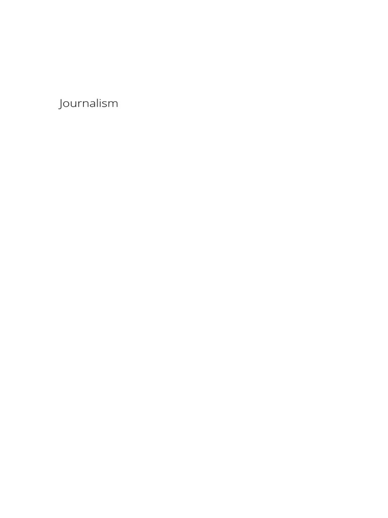 Journalism | PDF | Journalism | Newspapers