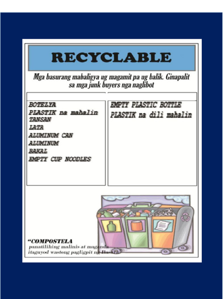Trash Bin Signage Classroom | PDF