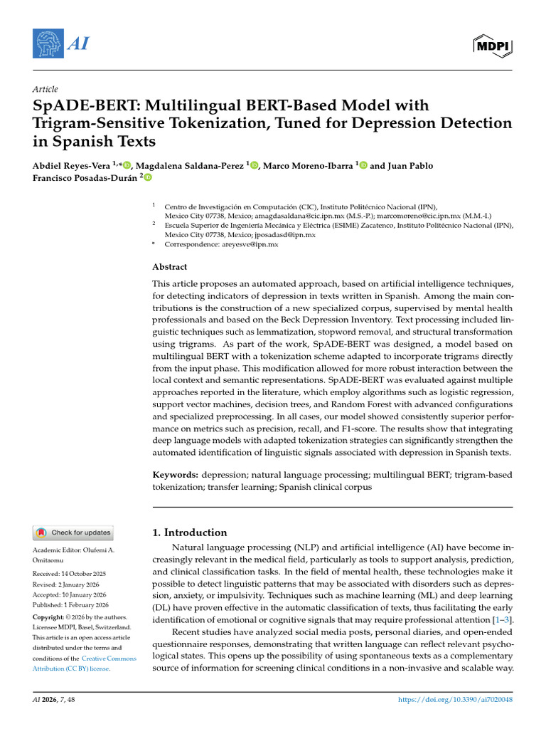 SpADE-BERT: Multilingual BERT-Based Model With Trigram-Sensitive ...