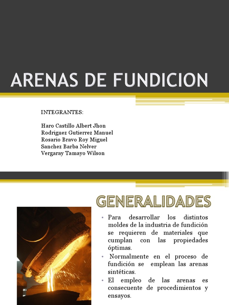 Propiedades de Arenas en Fundición | PDF | Fundición (metalurgia) | Dureza