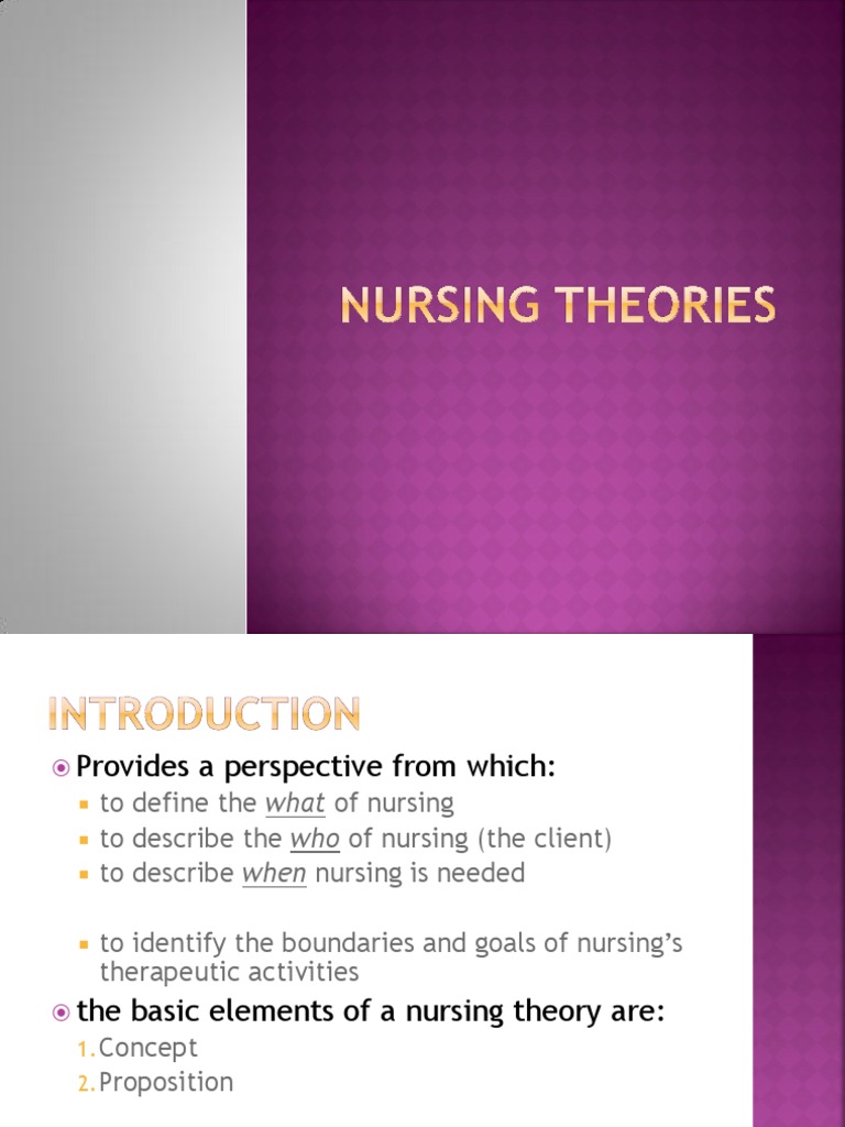 Nursing Theories | PDF | Nursing | System