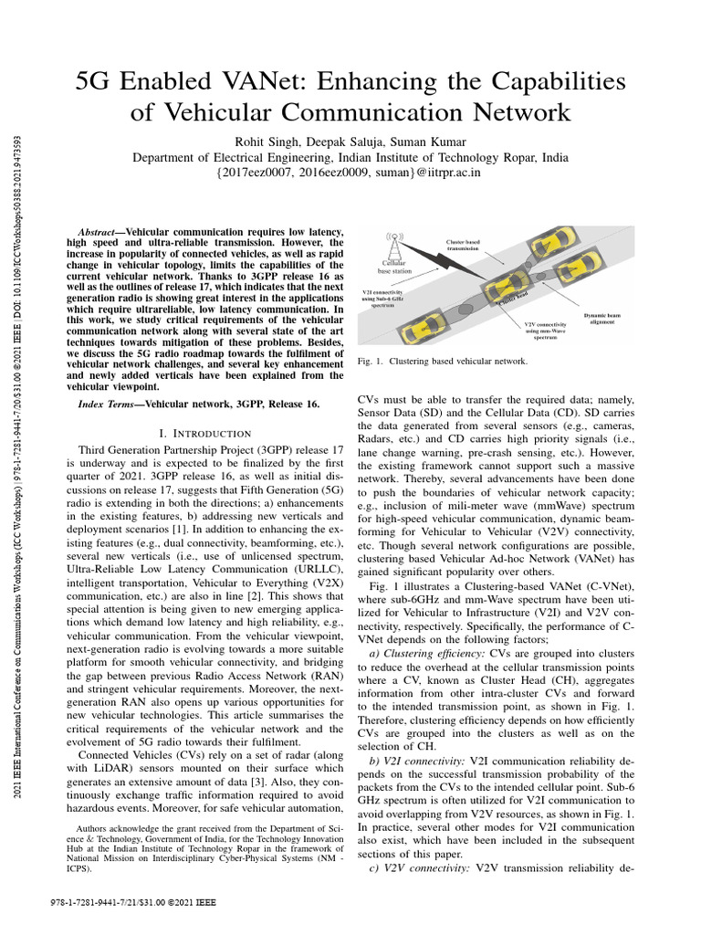 5G Enabled VANet Enhancing The Capabilities of Vehicular Communication ...