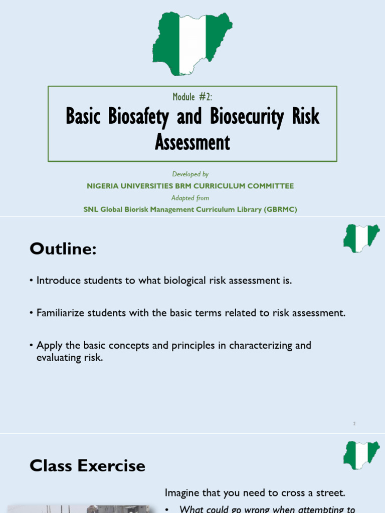 BRM - Basic Biosafety and Biosecurity Risk Assessment | PDF | Risk ...