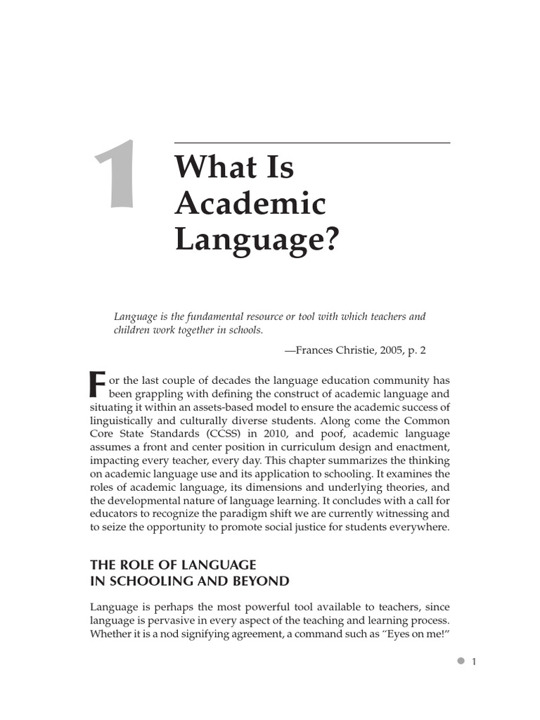 What Is Academic Language | PDF | Linguistics | Learning