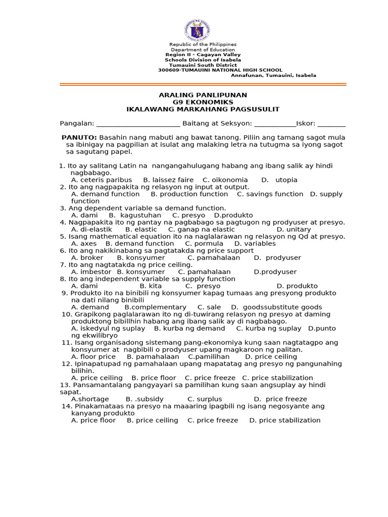 2nd Periodic Test Edited | PDF