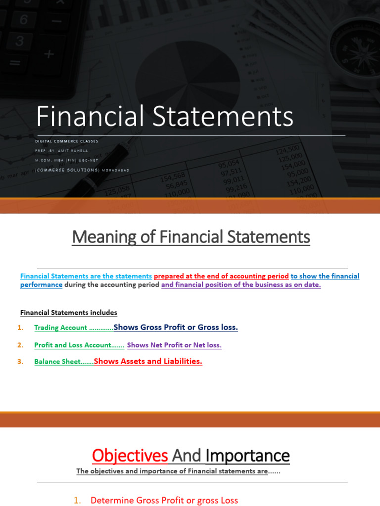 Chap 17... Financial Statements | PDF | Income Statement | Balance Sheet