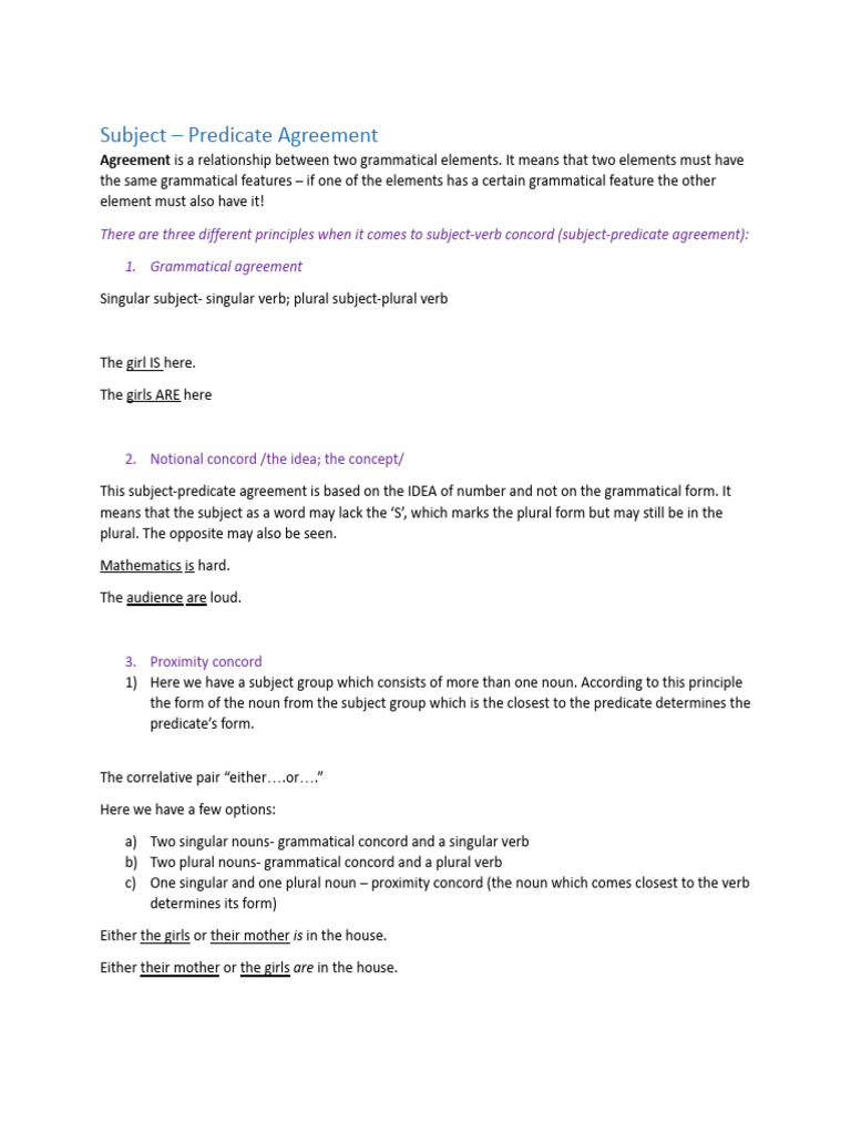 Subject Predicate Agreement - Docx - A70461e3 E7bd 4c1c Af00 ...