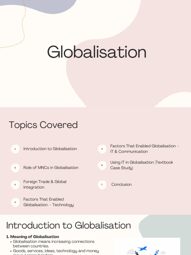 SST Globalisation Seminar The PPT Team | PDF | Globalization ...