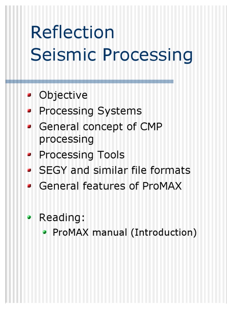 Seismic Processing Pdf Reflection Seismology File Format