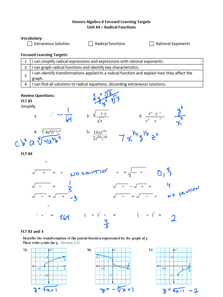 Radical Review Solutions | PDF