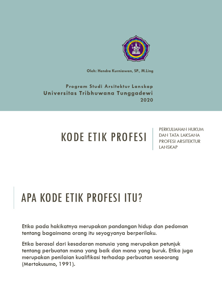 12 Kode Etik Profesi Rev.02.1 | PDF